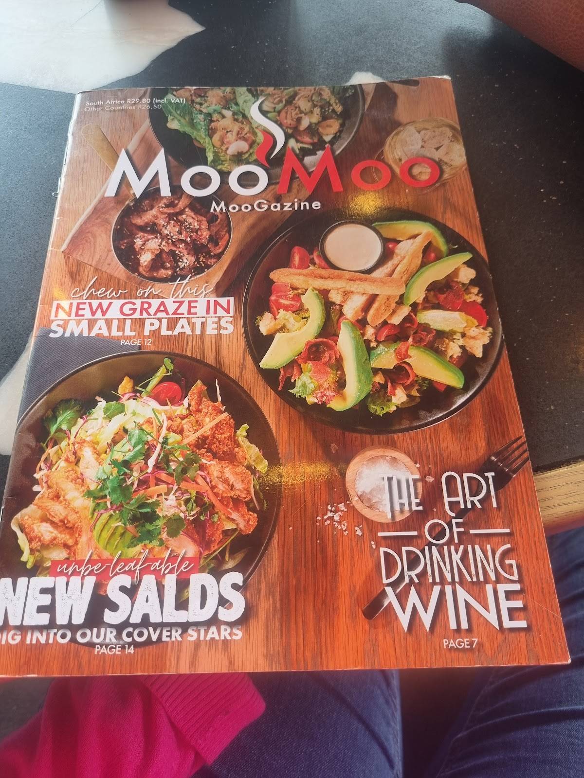 Menu at Moo Moo Mall of Africa restaurant, Midrand