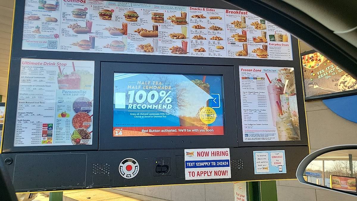 Carta de comida rápida Sonic Drive-In, Morgantown