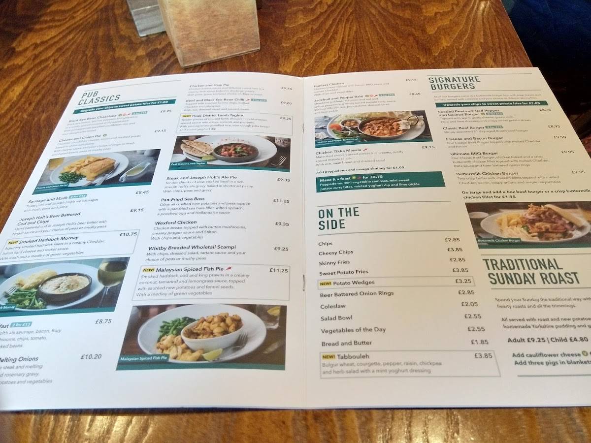 Menu at Morning Star pub & bar, Manchester, 520 Manchester Rd