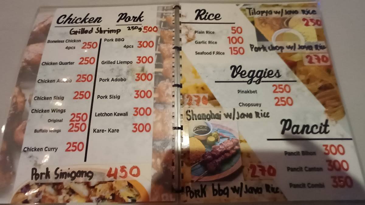 Menu at Mr. So filipino korean restaurant, Angeles
