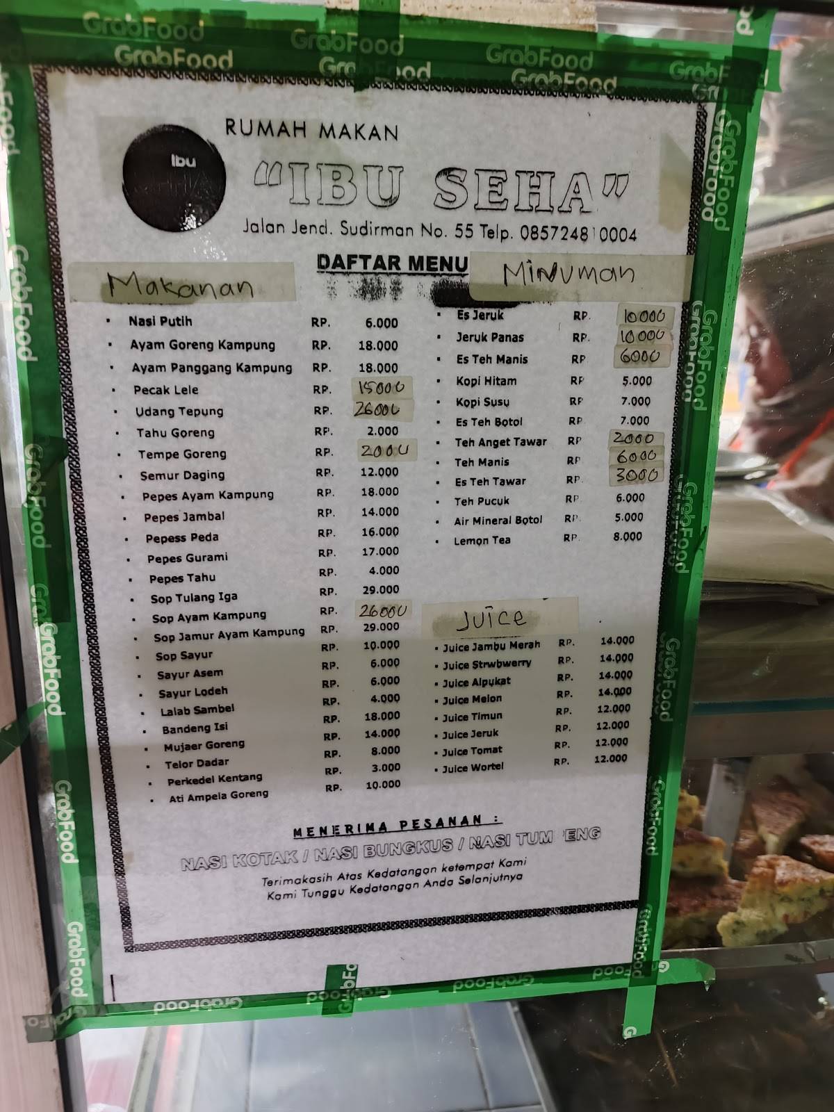 Menu at Mrs. Seha Restaurant, Indramayu, Jl. Jend. Sudirman No.55