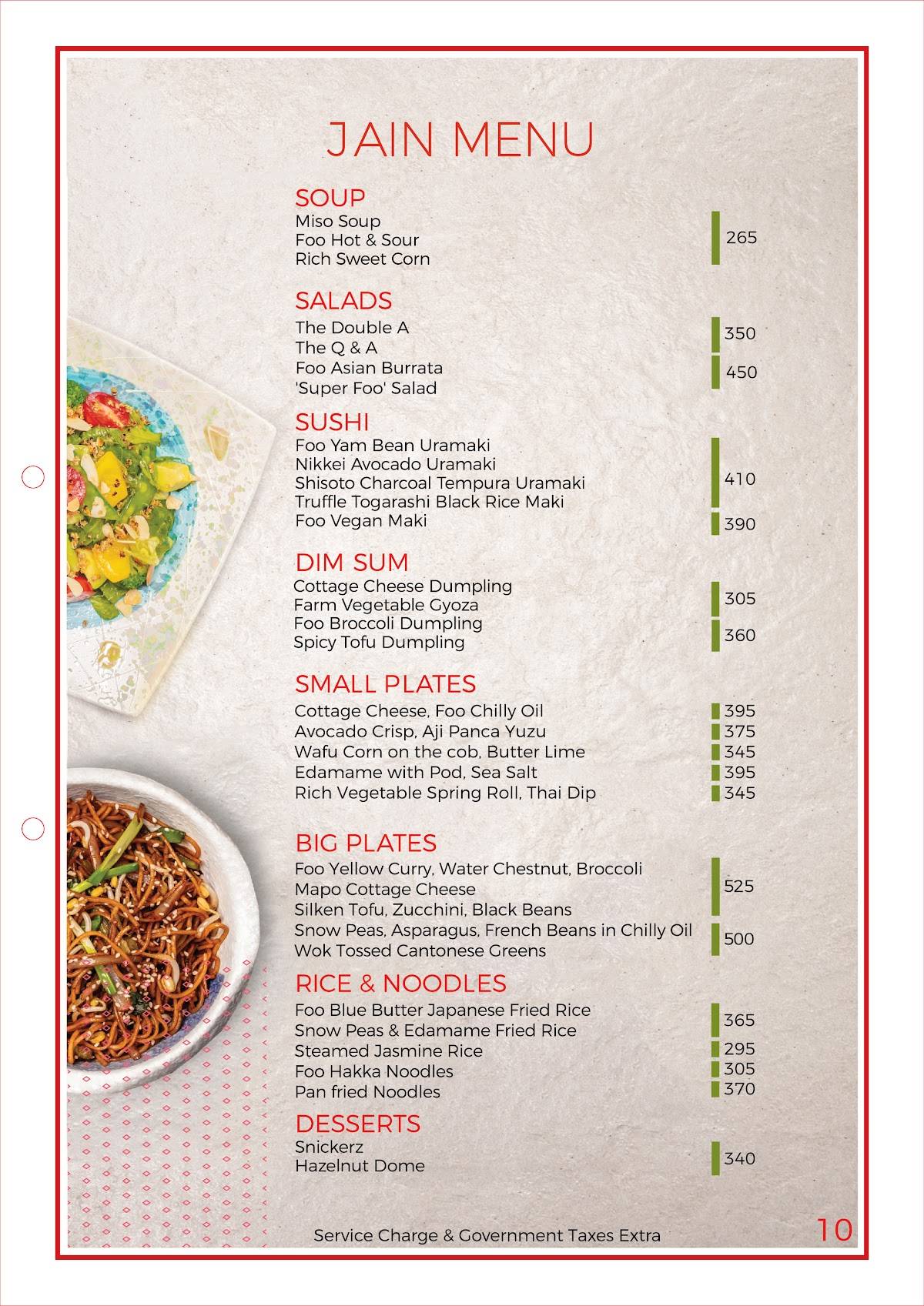 Menu at Foo NESCO, Mumbai