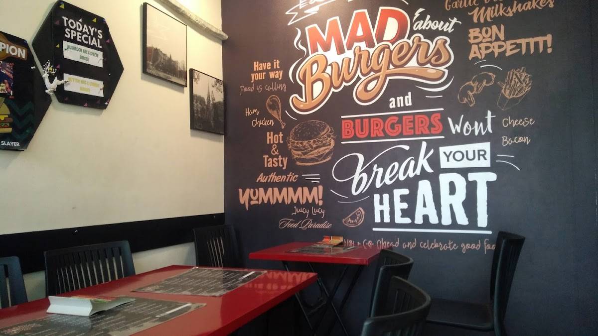 Menu at Mad about Burgers, Mumbai, Near Maroosh