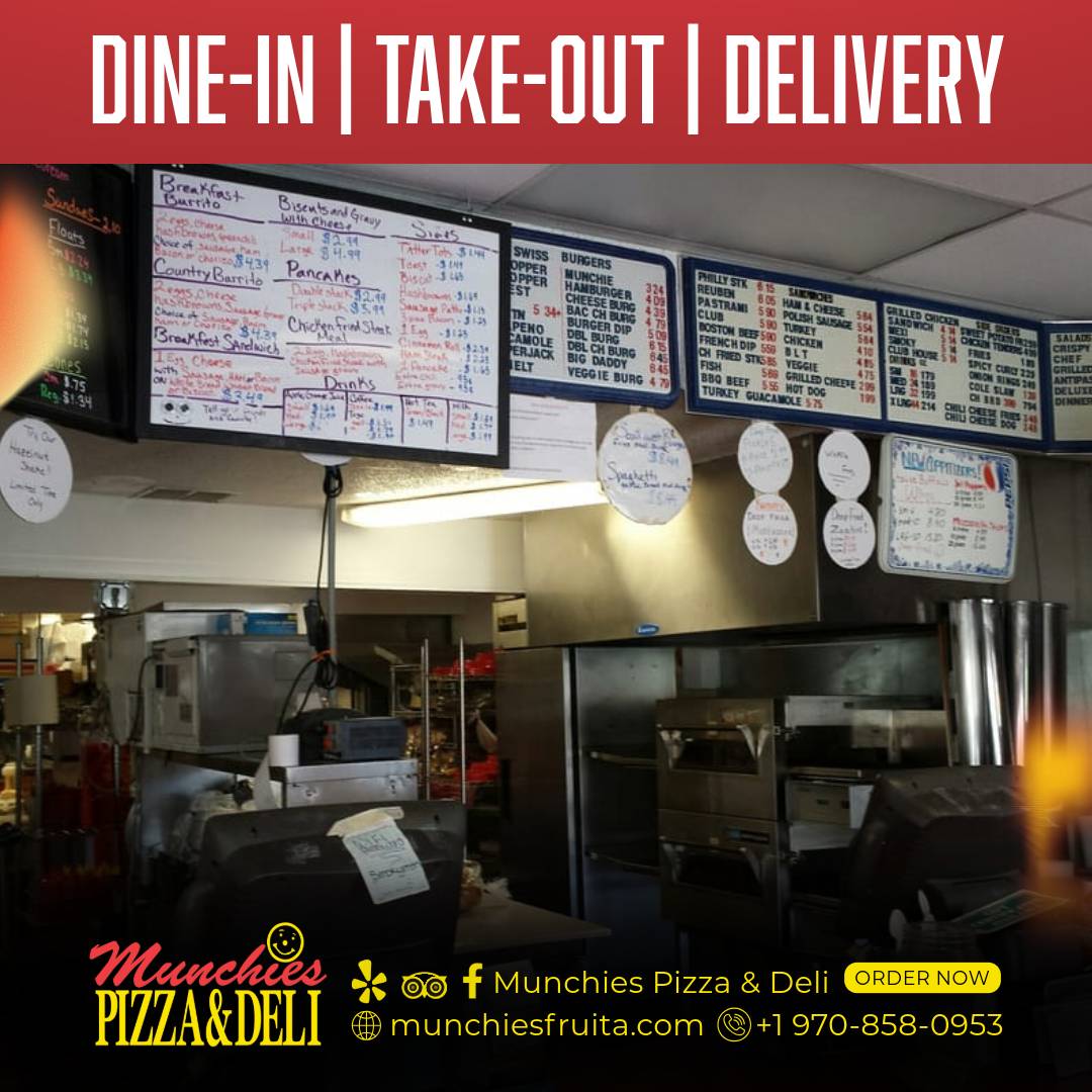 Menu at Munchies Pizza & Deli pizzeria, Fruita, 550 Kokopelli Dr