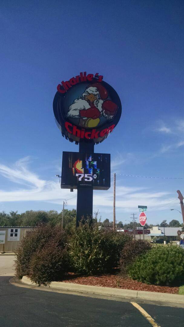 Menu at Charlie's Chicken restaurant, Muskogee