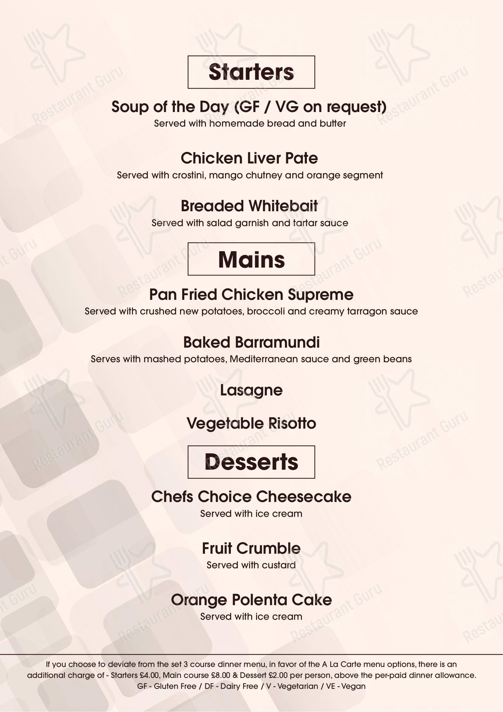 Menu at Muthu Belstead Brook Hotel pub & bar, Ipswich