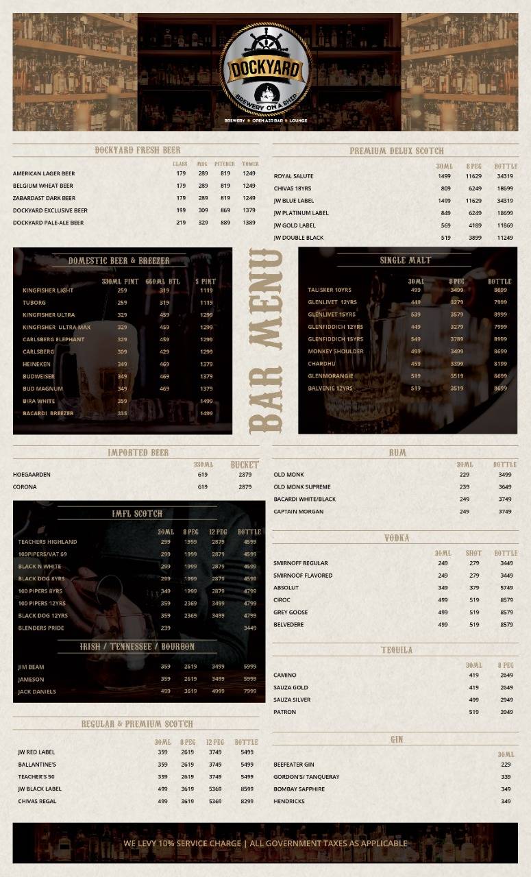Menu at My Bar Headquarters, Gurugram