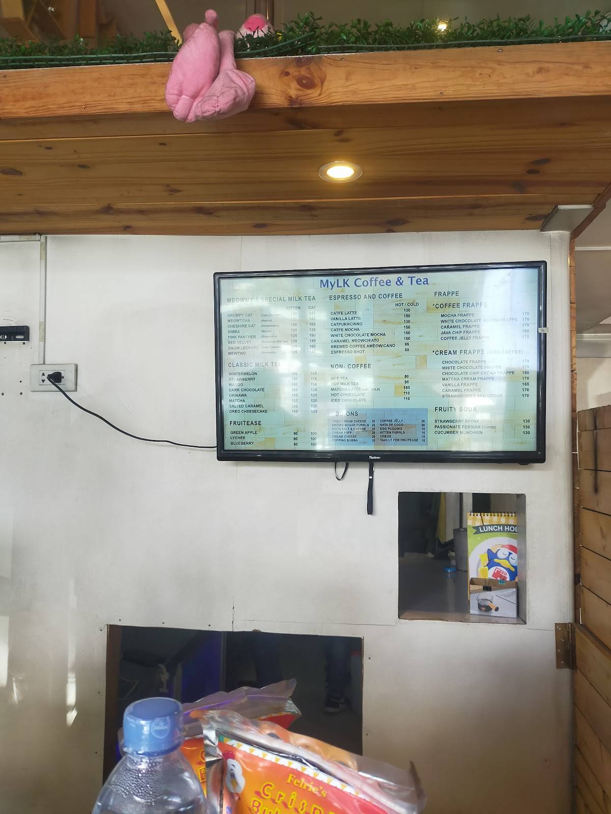 Menu at MyLK Tea cafe, Baguio