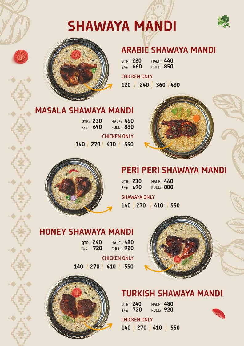 Menu at Nahdi Mandi Restaurant Bangalore, Bengaluru
