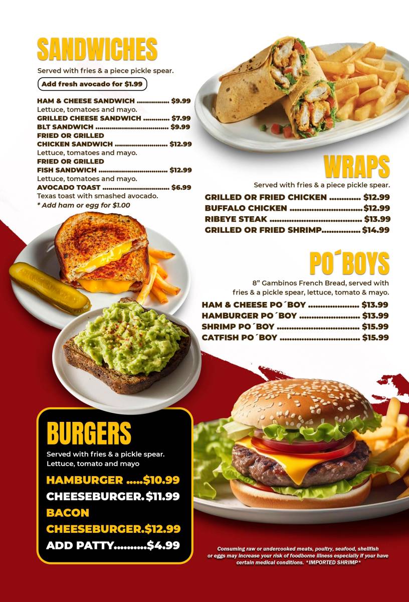 Menu at Nanny's Restaurant, Marksville