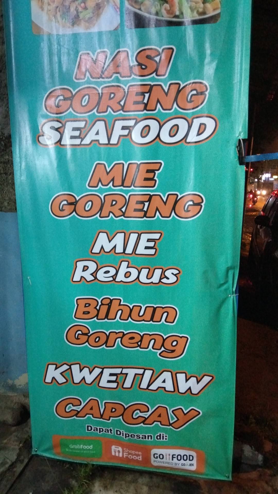 Menu at Nasi Goreng Sultan ARM restaurant, Bandung