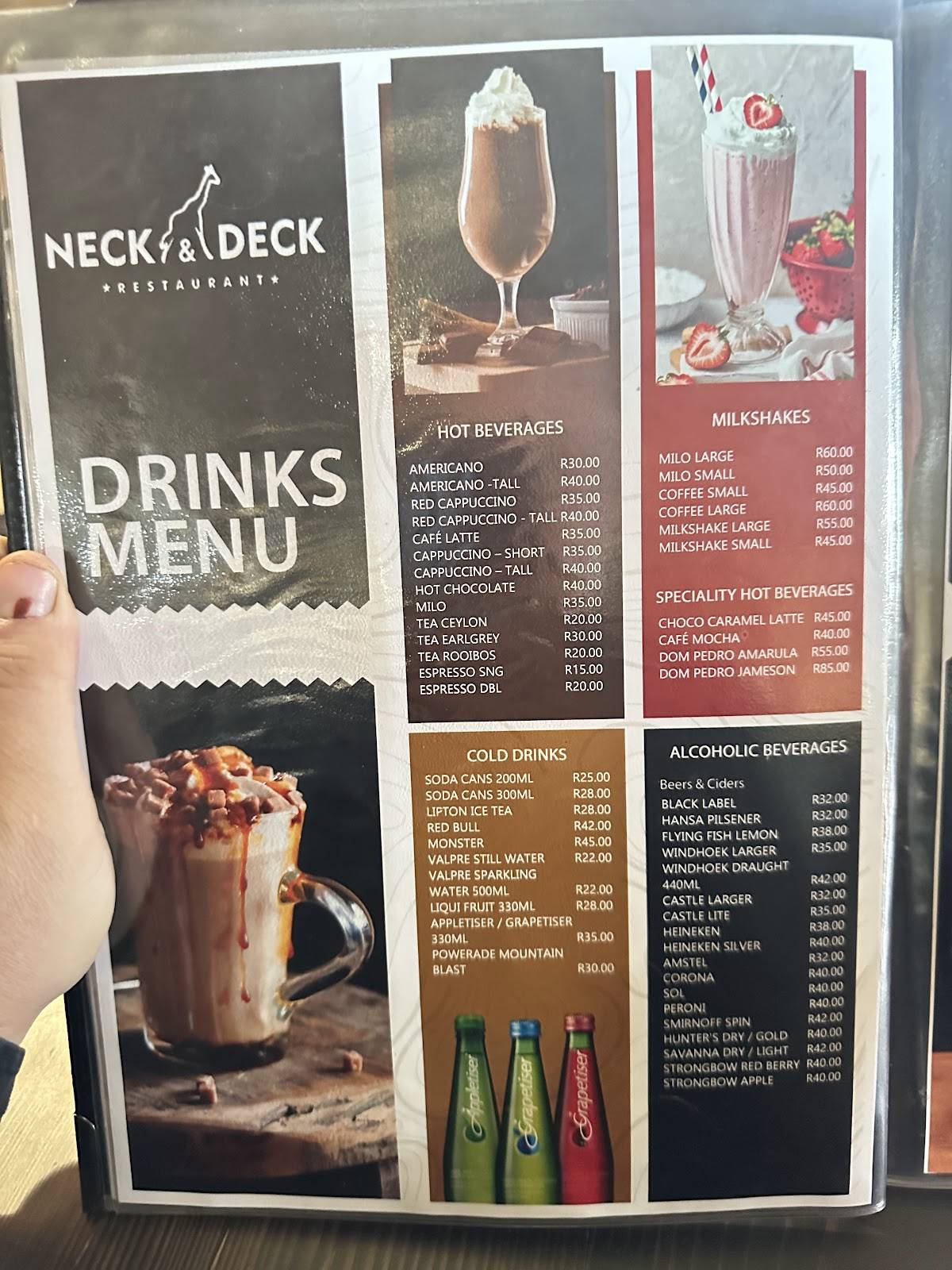 Menu at Neck & Deck Restaurant, Krugersdorp