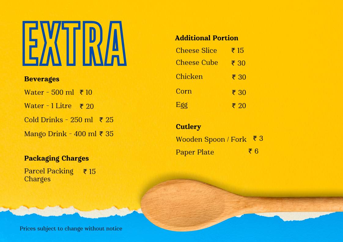 Menu at Nescafe Parlor, Kolkata