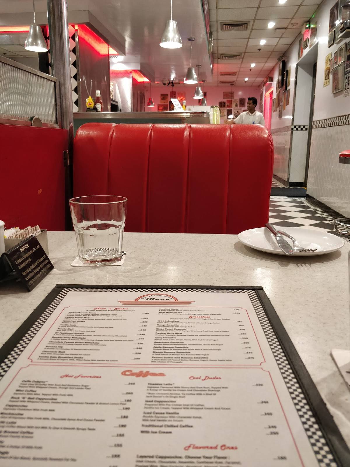 Menu at All American Diner, New Delhi
