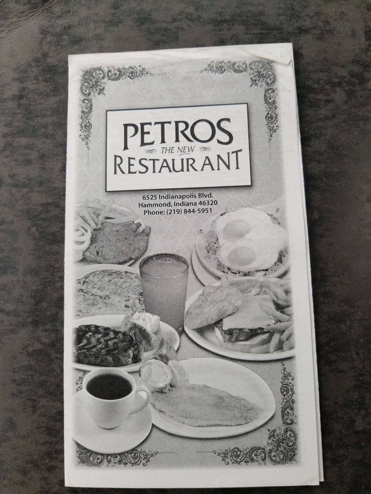 Menu at New Petros Restaurant, Hammond