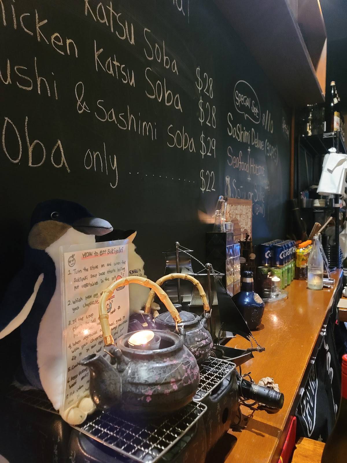Menu at Yuzu Sushi restaurant, Newington