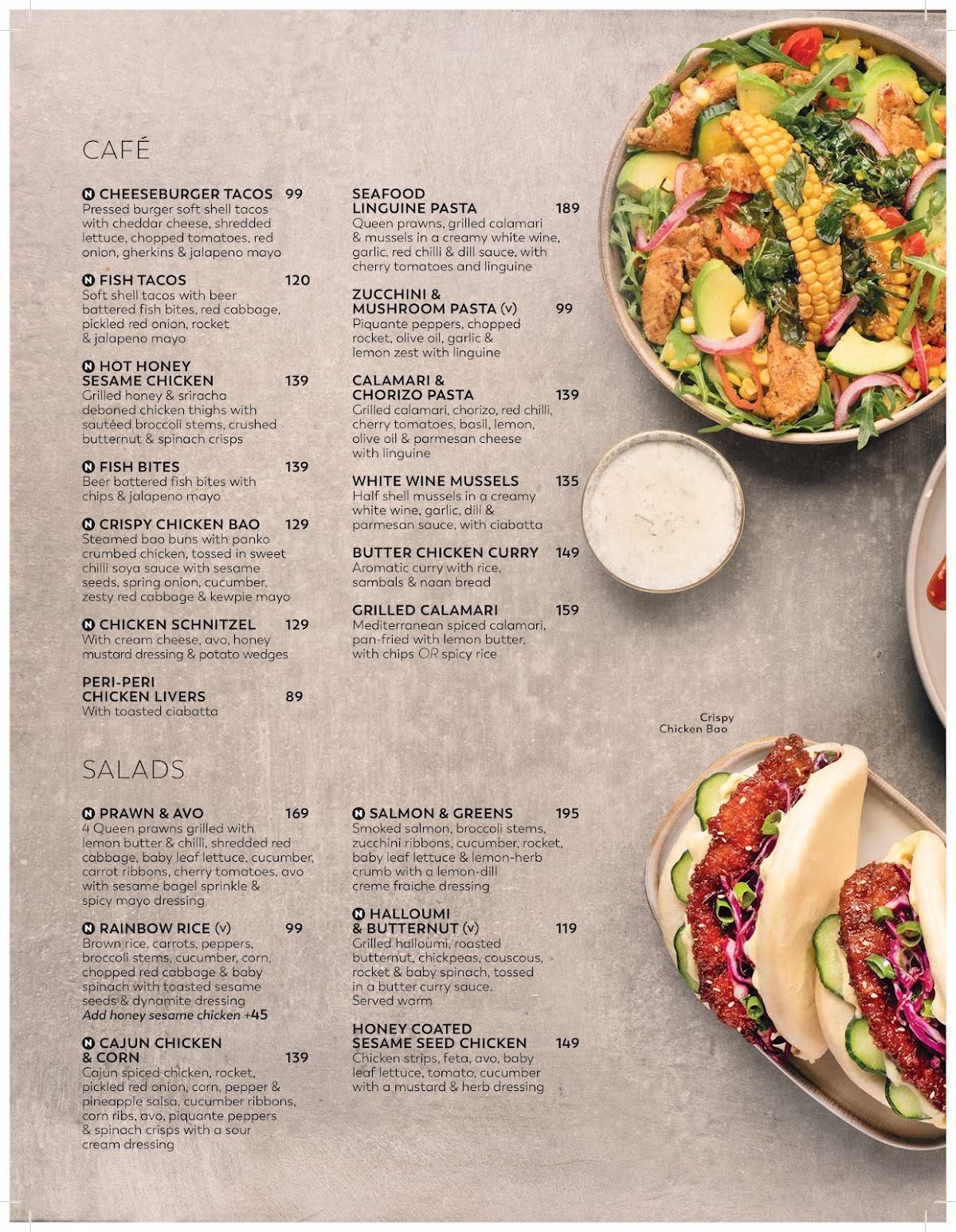 Menu at News Cafe Brooklyn, Pretoria