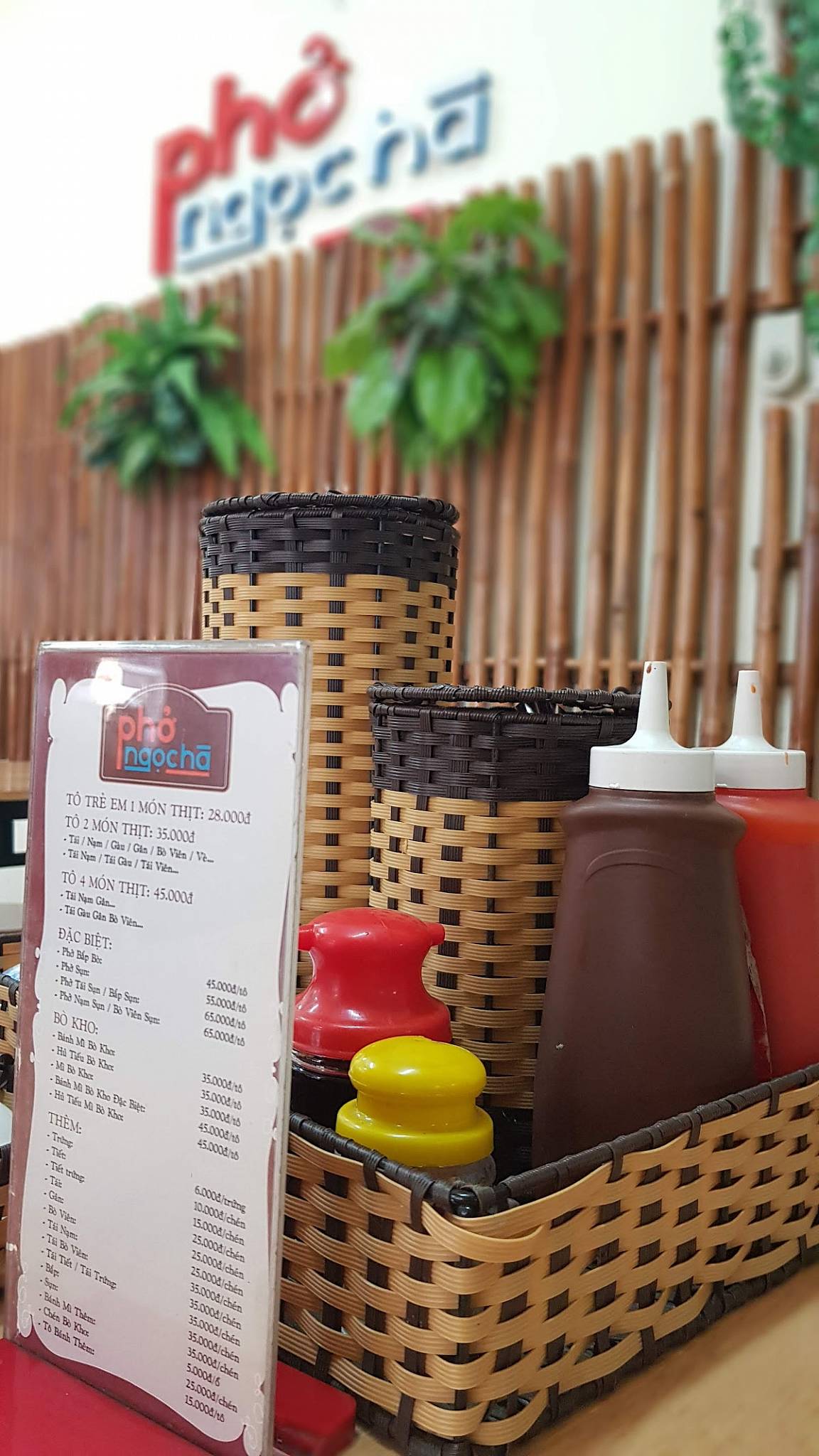 Menu at Ngoc Ha Pho Noodles restaurant, Ho Chi Minh City, 447 Đ. Lê ...