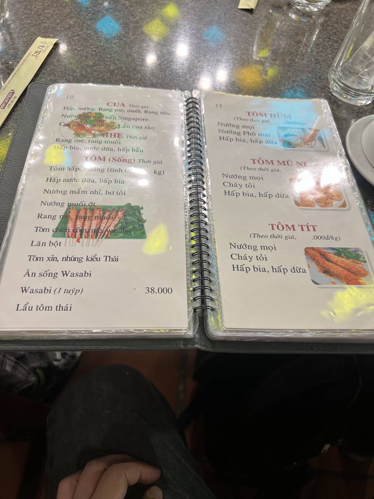 Menu at Nhà Hàng Tư Trì restaurant, Ho Chi Minh City, 499 Đ. Lê Văn Thọ