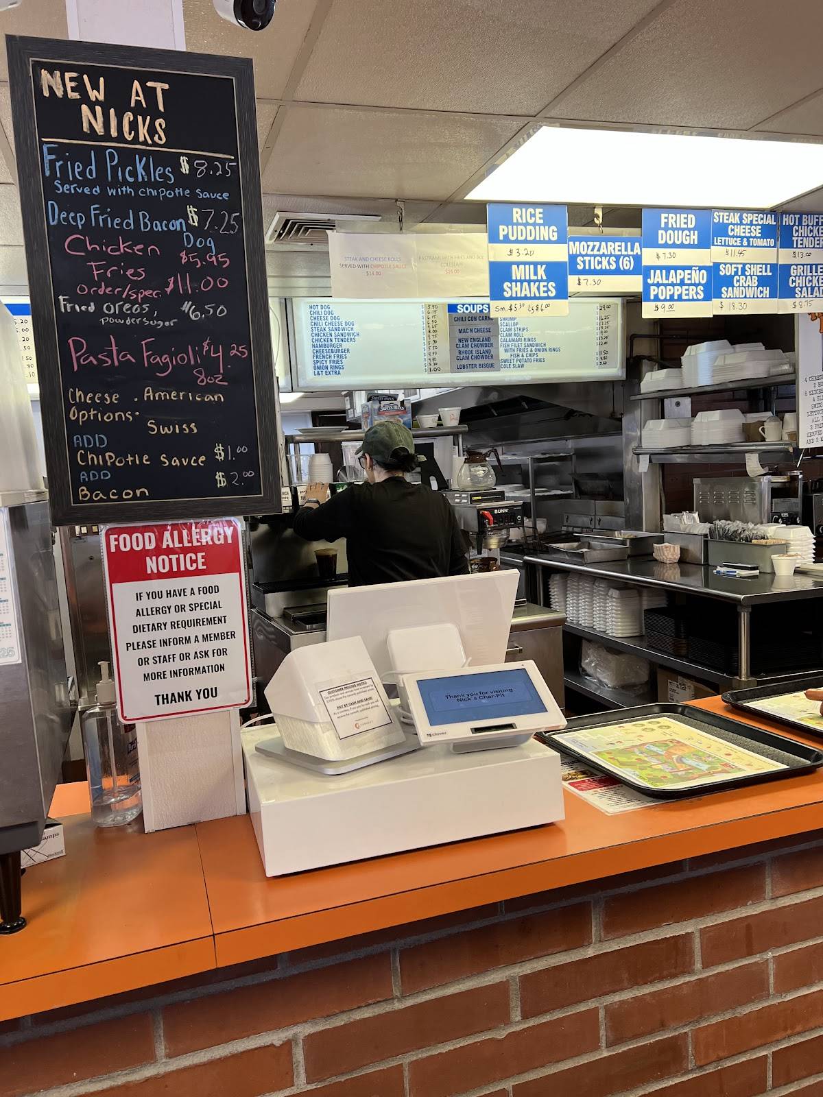 Menu at Nick's Char Pit fast food, North Haven