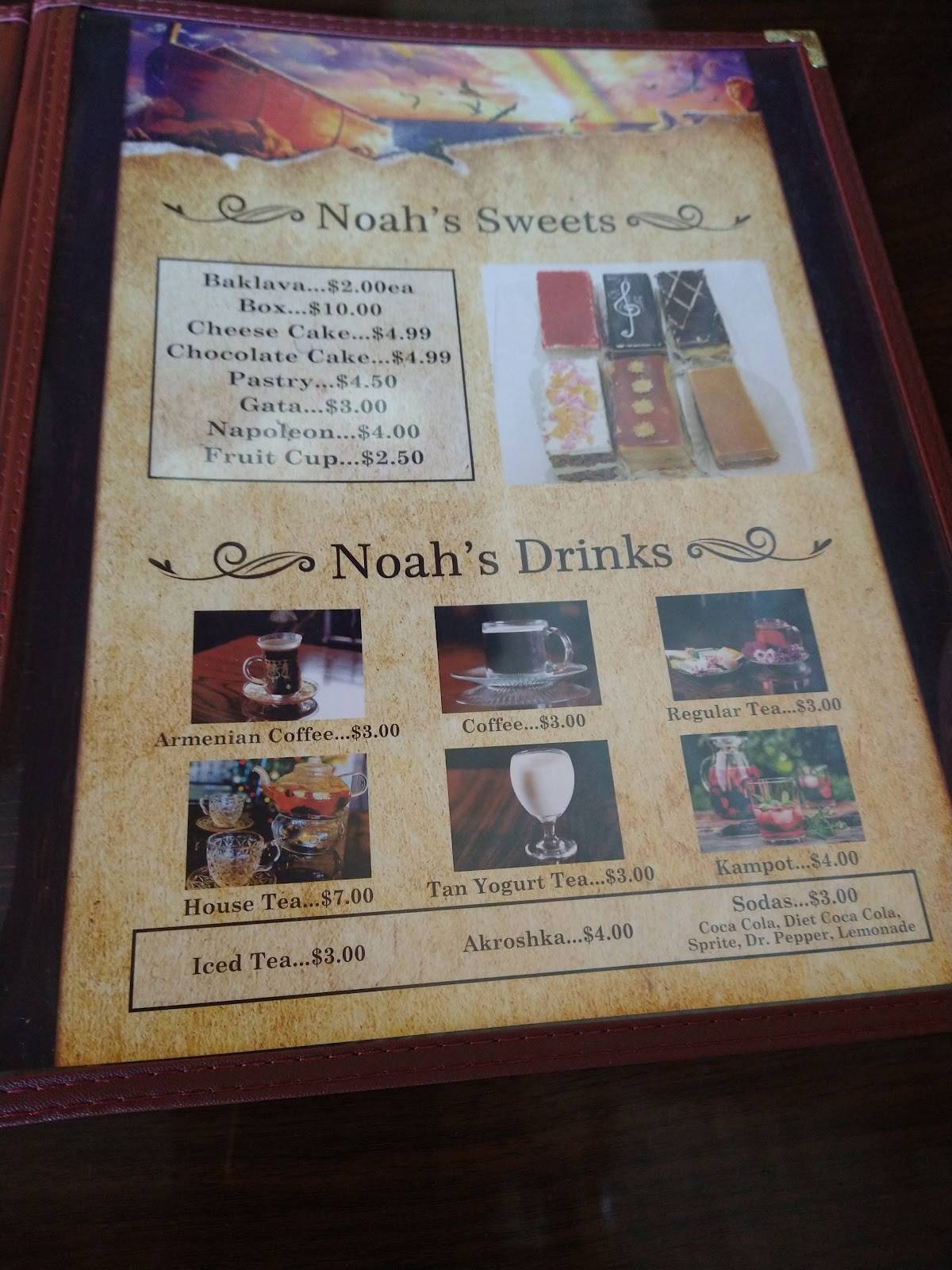 Menu at Noah's Ark Restaurant & Bakery, Fresno
