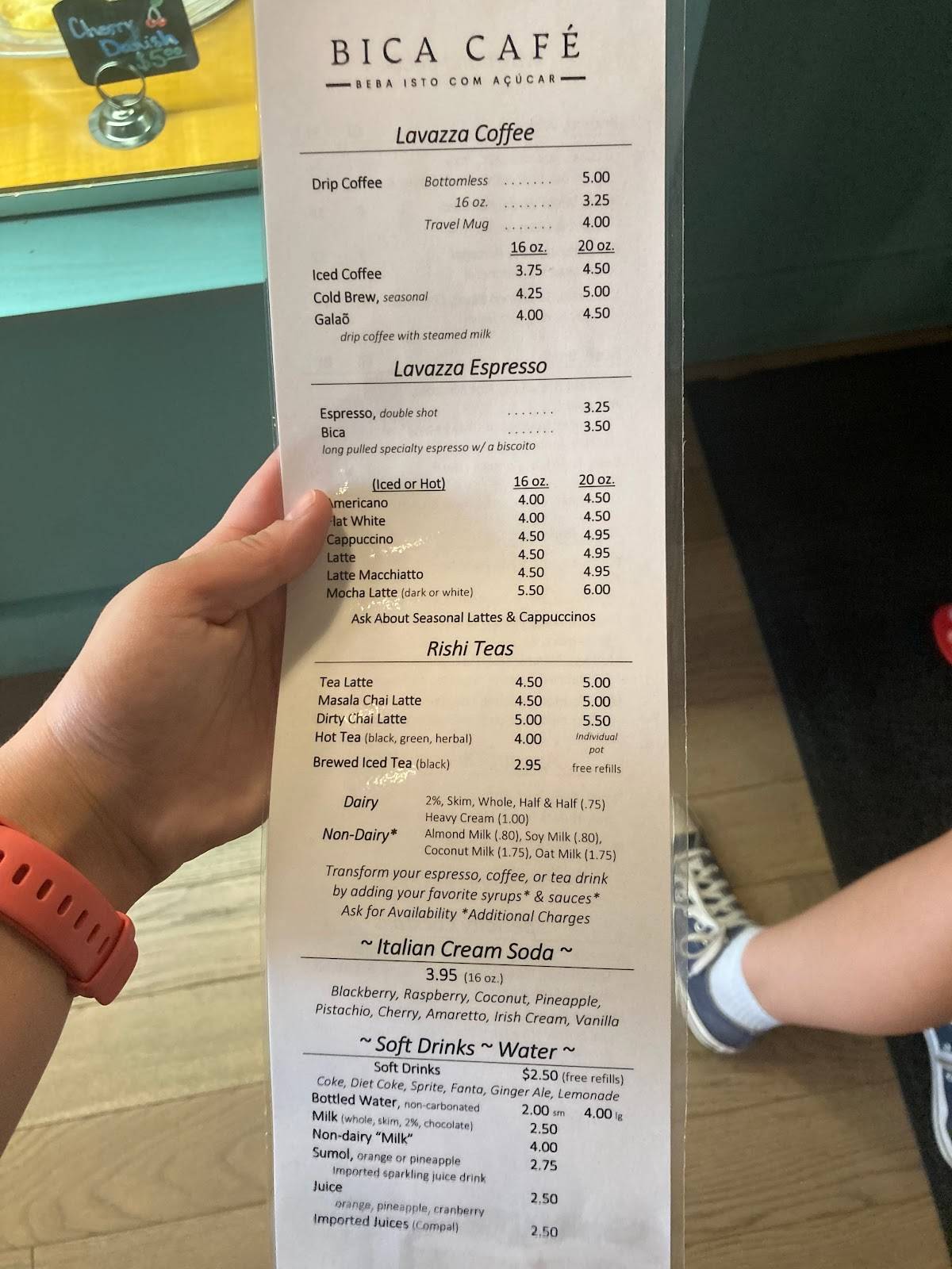 Menu at Bica Café cafe, Noblesville
