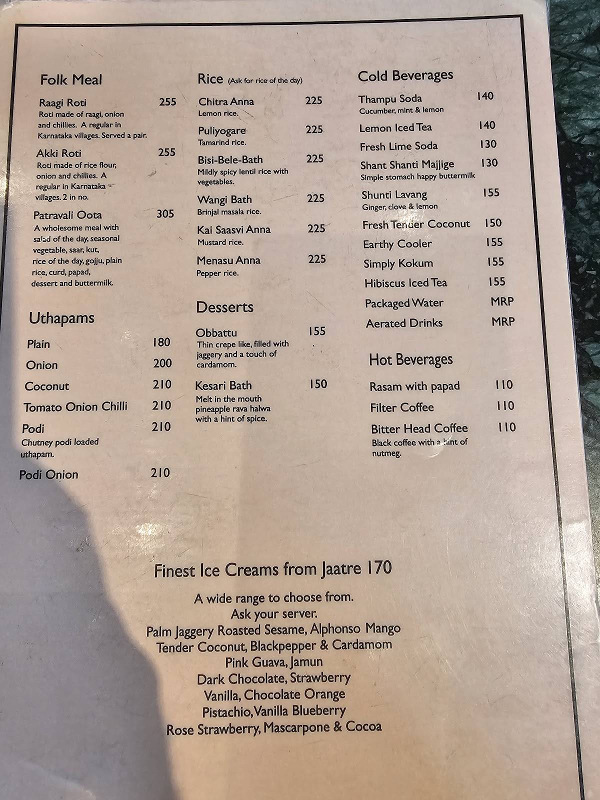 Menu at Carnatic Cafe, Noida