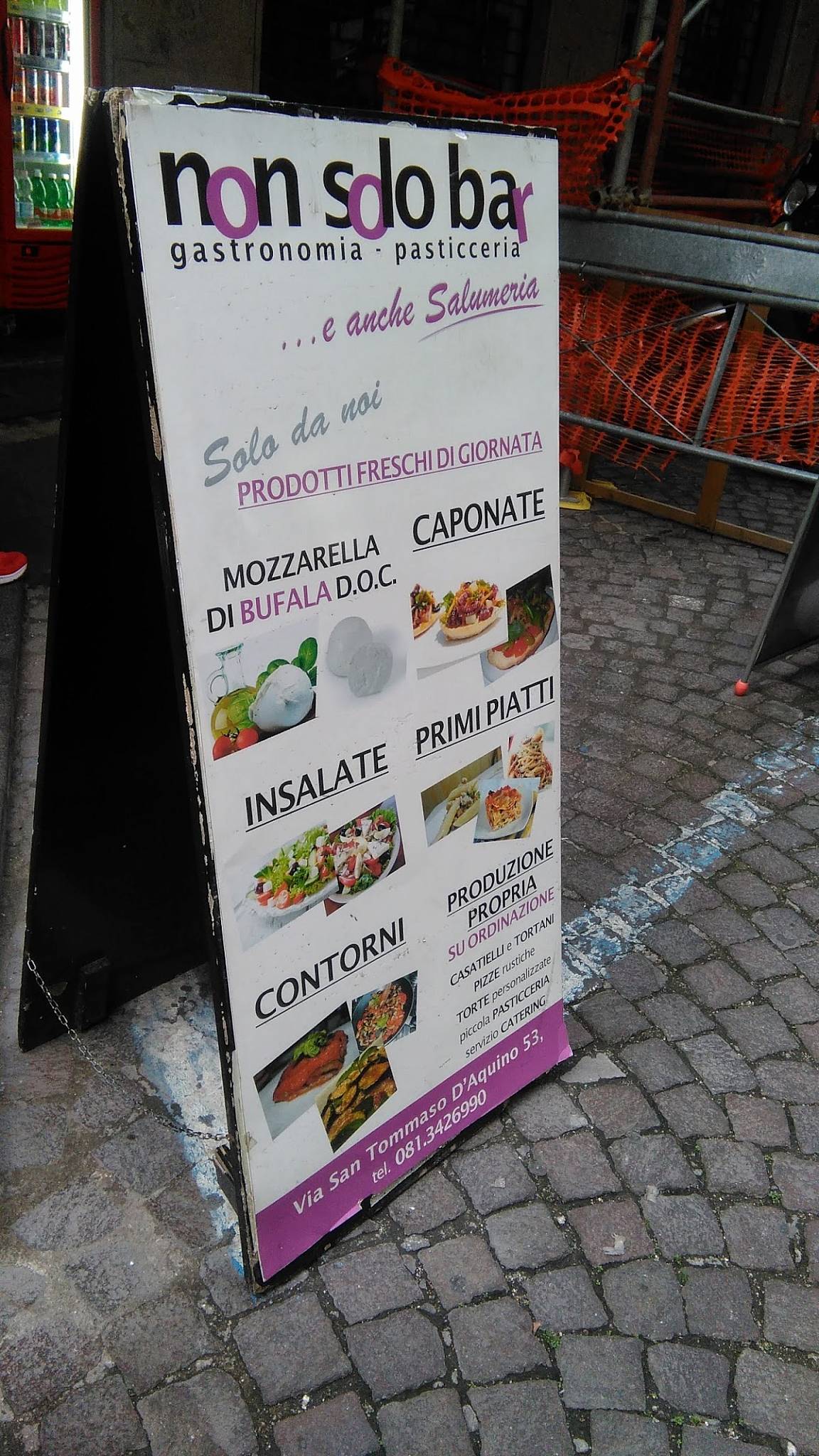 Menu da Non Solo Bar, Napoli