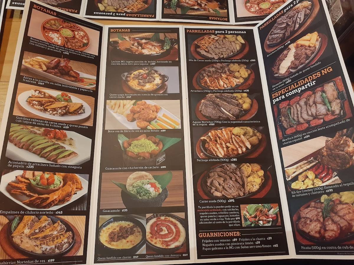 Carta del restaurante Noreste Grill, San Nicolás del los Garza, Av ...