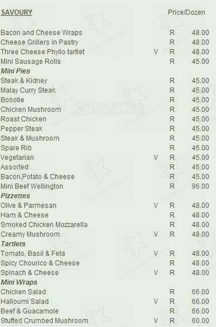 Menu at Not Bread Alone Sandton restaurant, Sandton, 95 Protea Rd