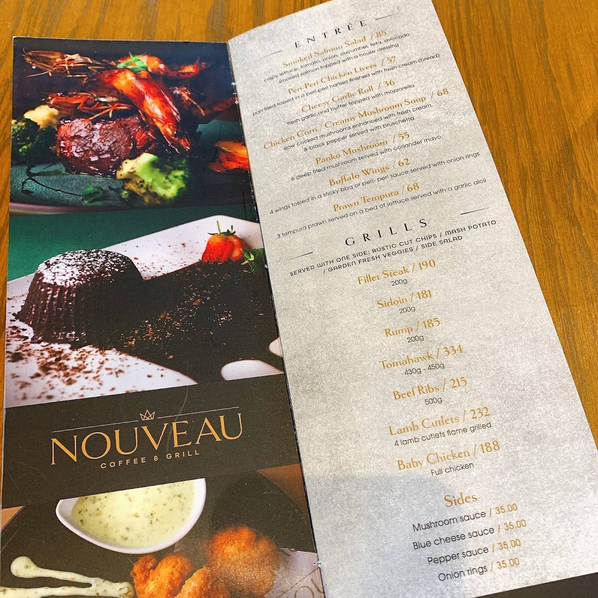 Menu at Nouveau Coffee & Grill - Century City restaurant, Cape Town