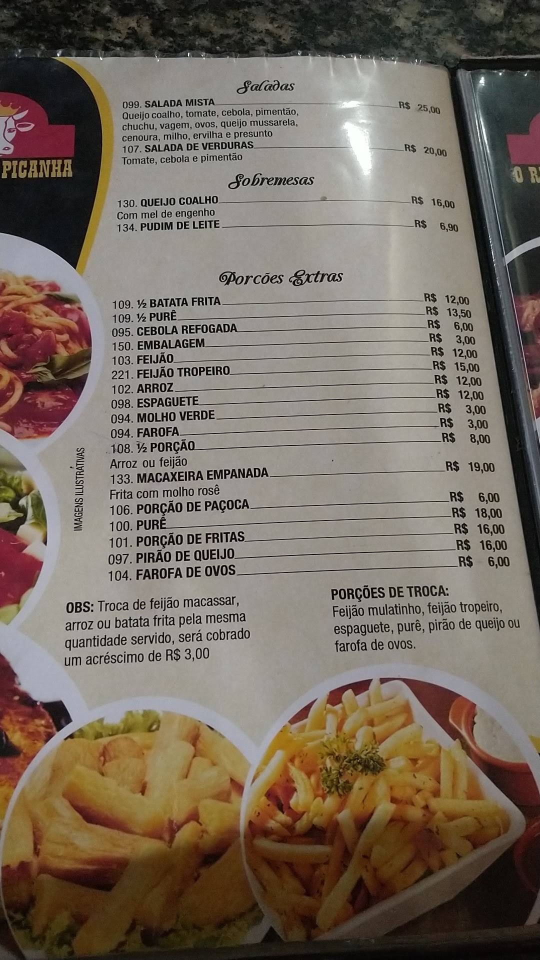 Carta de parrilla O Rei da Picanha, Recife, Av. Norte Miguel Arraes de ...