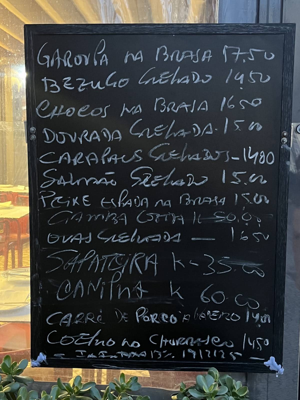 Menu em O Tacho restaurante, Lisboa, Avenida Ressano Garcia 5A