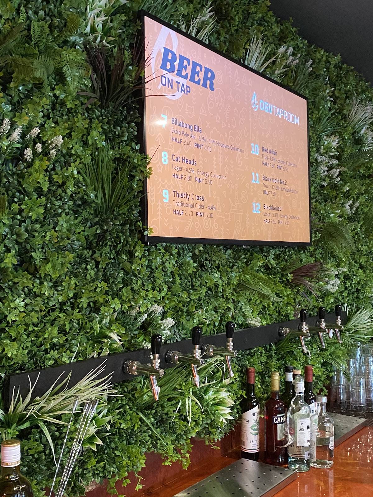 Menu at OGV Taproom pub & bar, Aberdeen