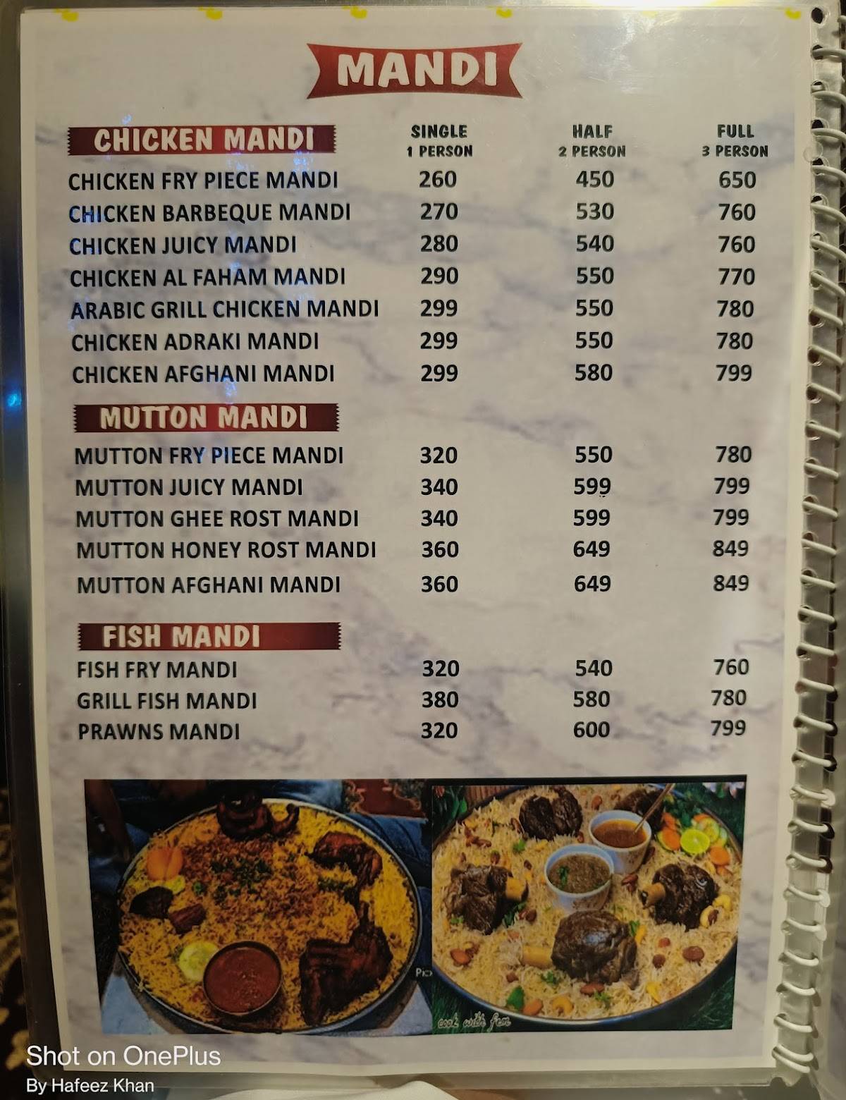 Menu at ONN KITCHEN FAMILY RESTAURANT, Karimnagar