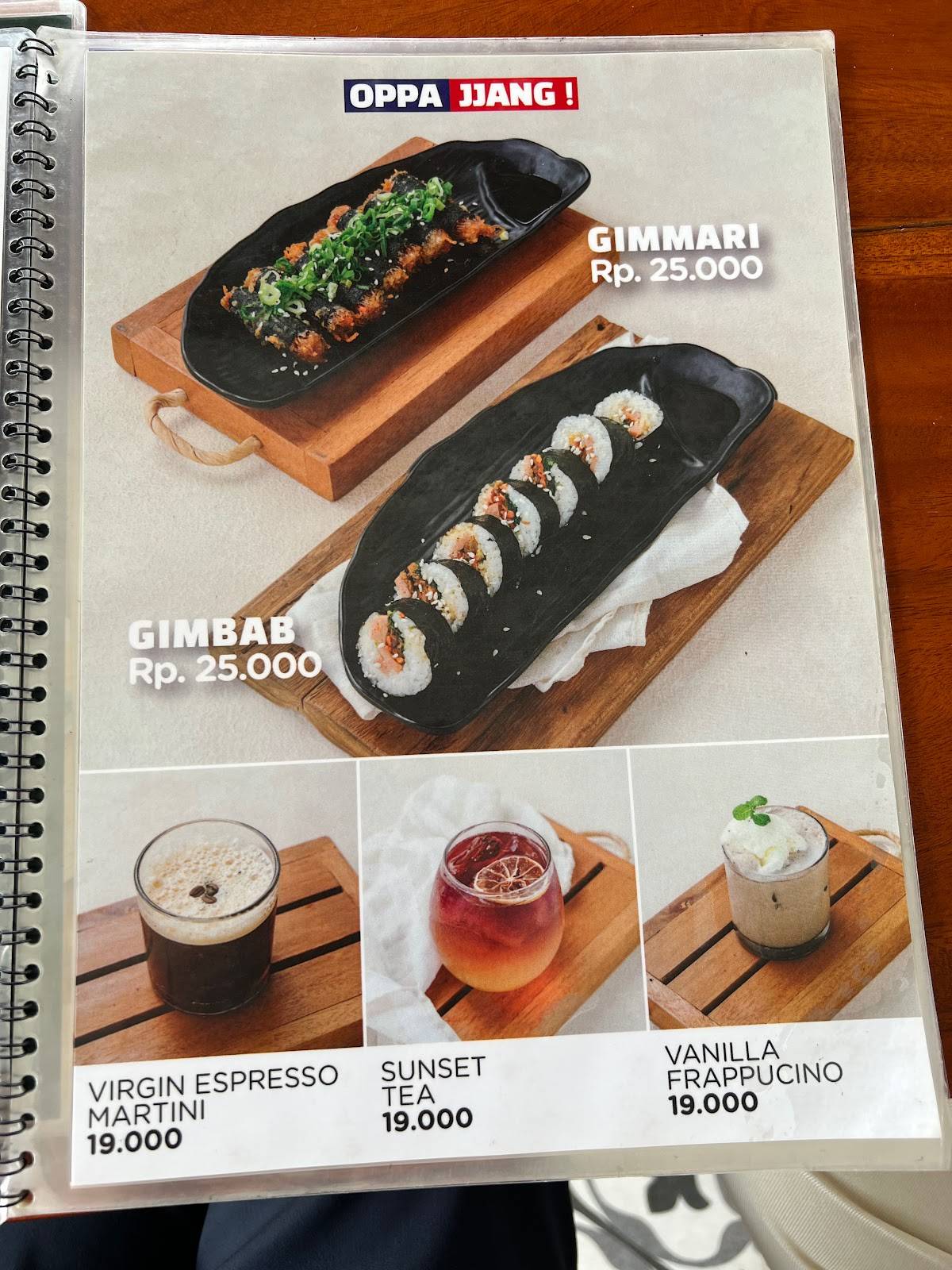 Menu at OPPA JJANG! Korean Food & BBQ, Pulutan