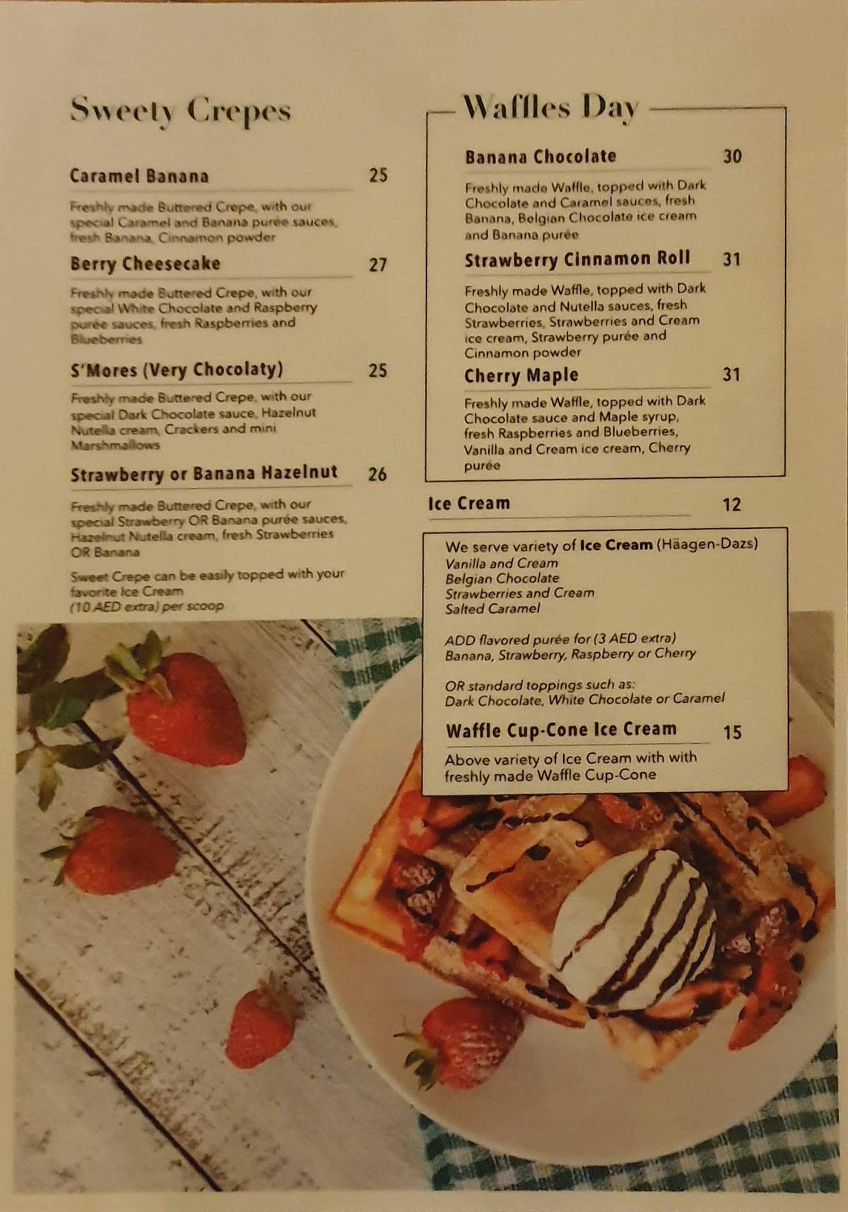 Menu at ORIGINS cafe, Al Jazirah Al Hamra