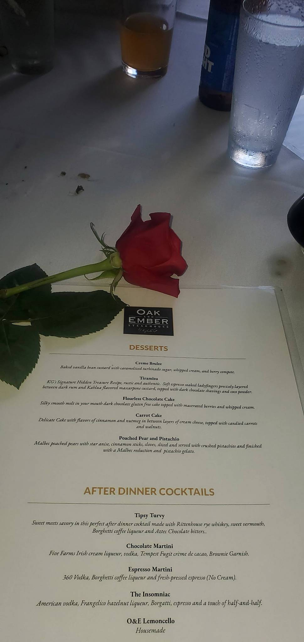 Menu at Oak And Ember Steakhouse, Port St. Lucie