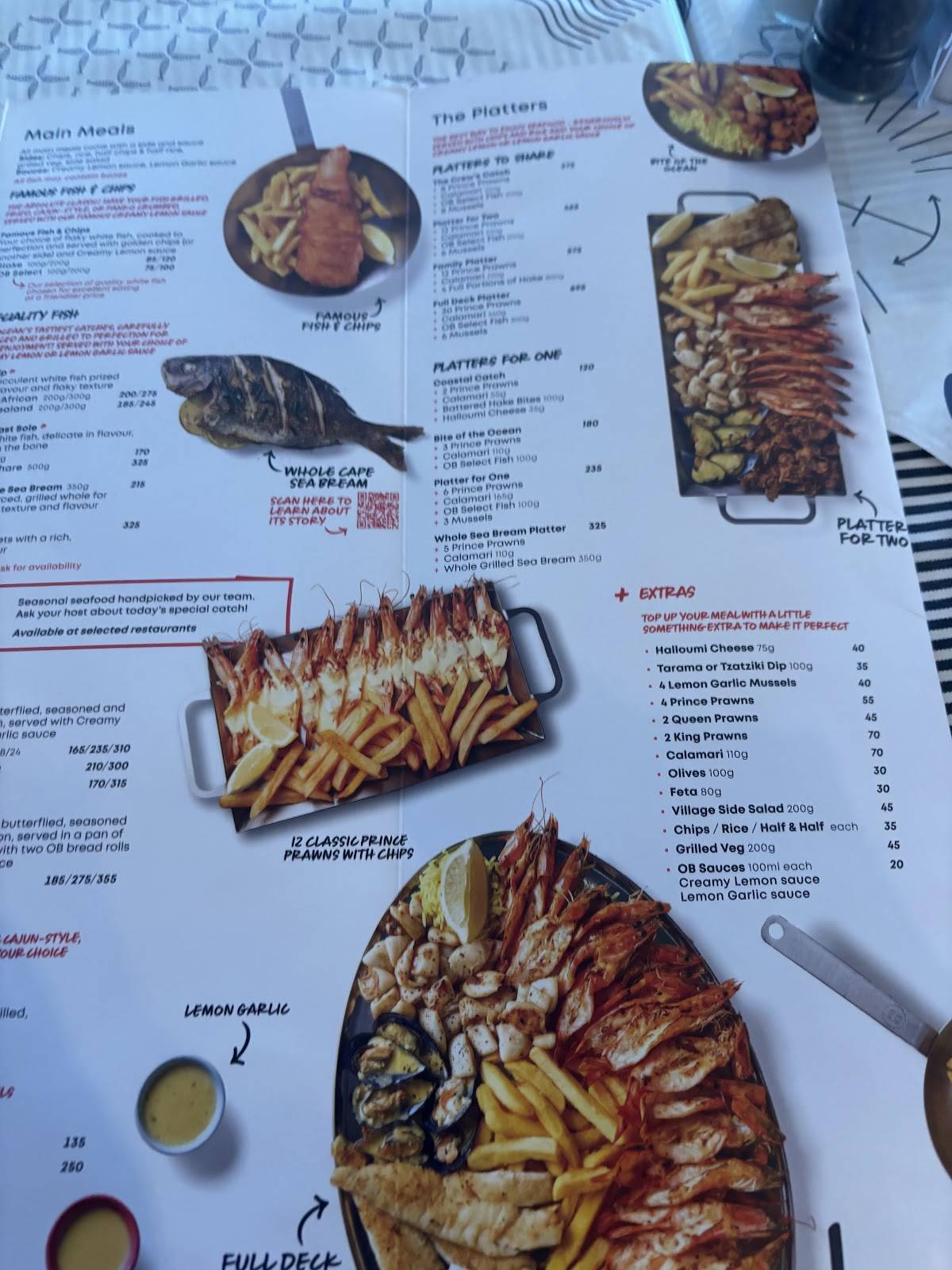 Menu at Ocean Basket Welkom restaurant, Welkom