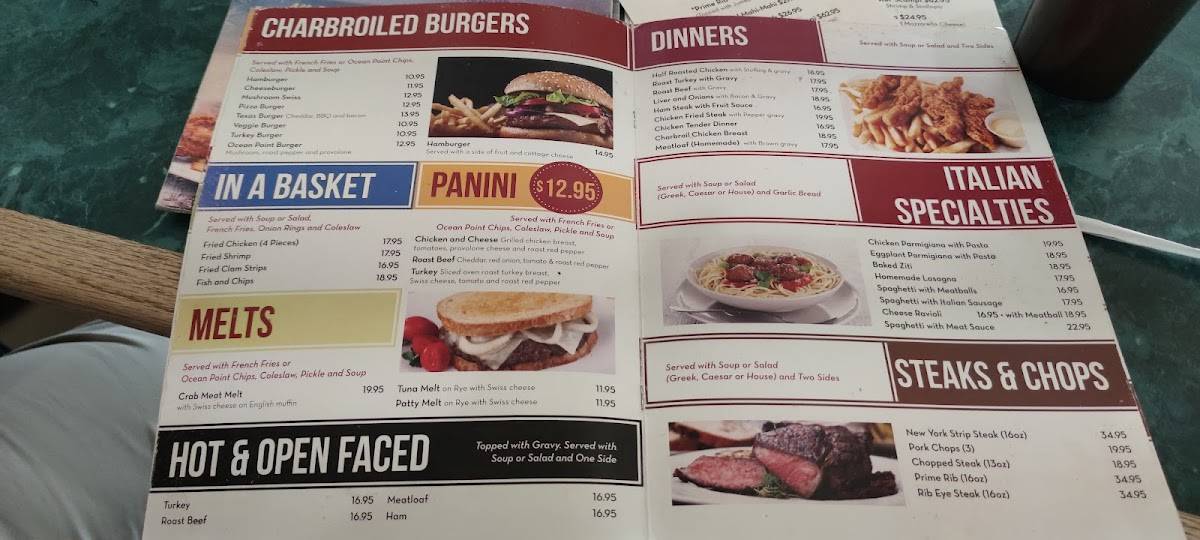 Menu at Ocean Grill Longneck restaurant, Long Neck
