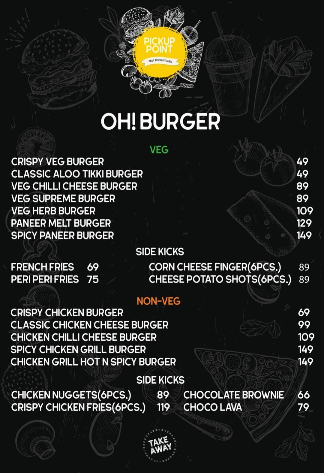 Menu at Oh! Burger, Mumbai