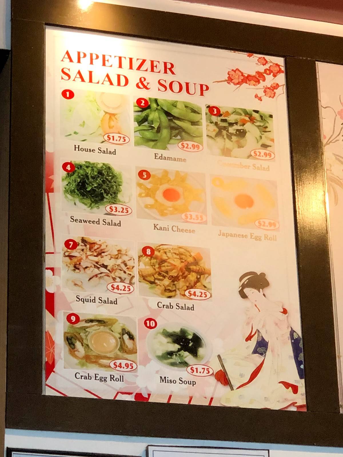 Menu at Oishi Japanese Express restaurant, Tupelo