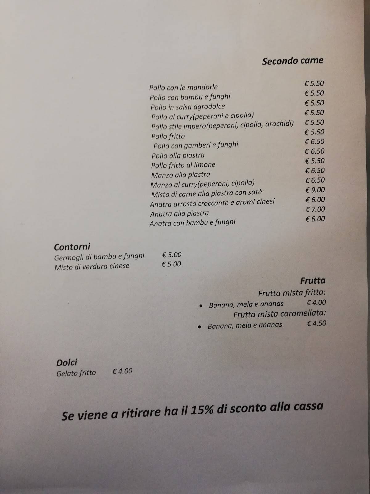Menu da Olivo ristorante, Casciago