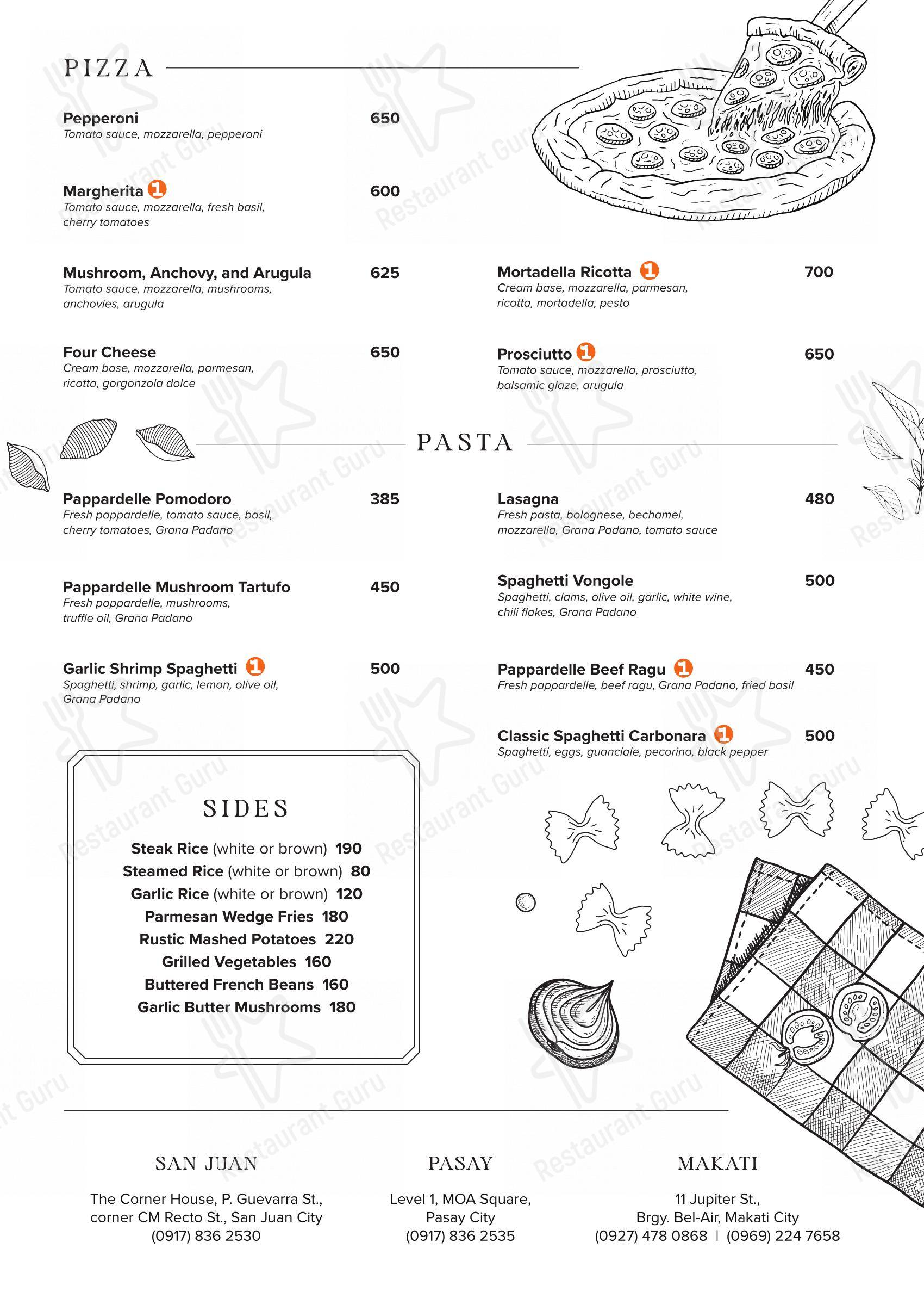 Menu at One World Deli Makati restaurant, Makati