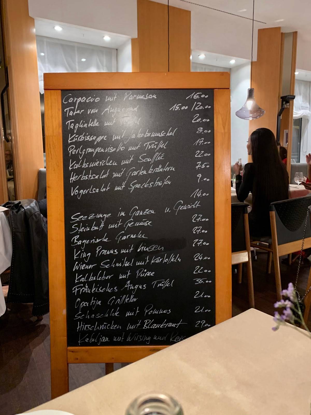 Speisekarte von Opatija Max Kandel restaurant, Nürnberg
