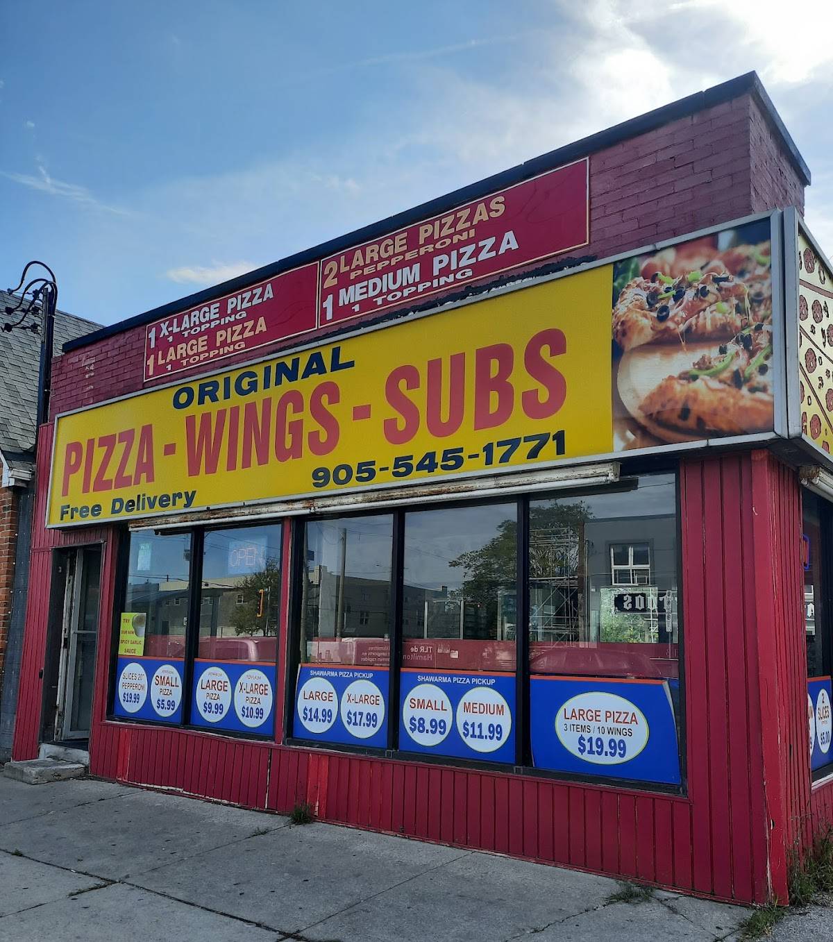 Menu at Original Pizza pizzeria, Hamilton