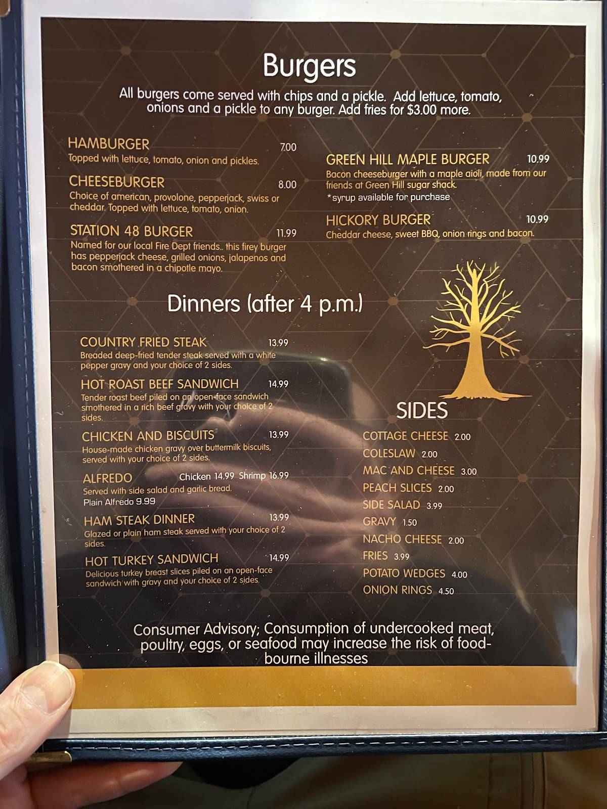 Menu at Orion Inn Bar & Grill, Coudersport