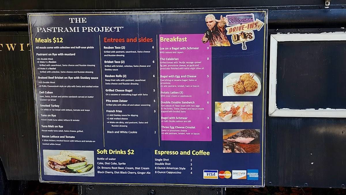 Menu at The Pastrami Project, Orlando, Licated Behind Cafe Trastevere