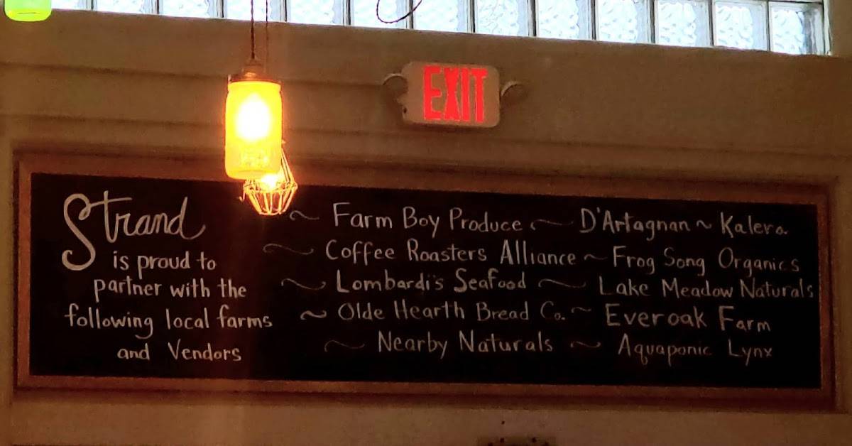 Menu at The Strand restaurant, Orlando