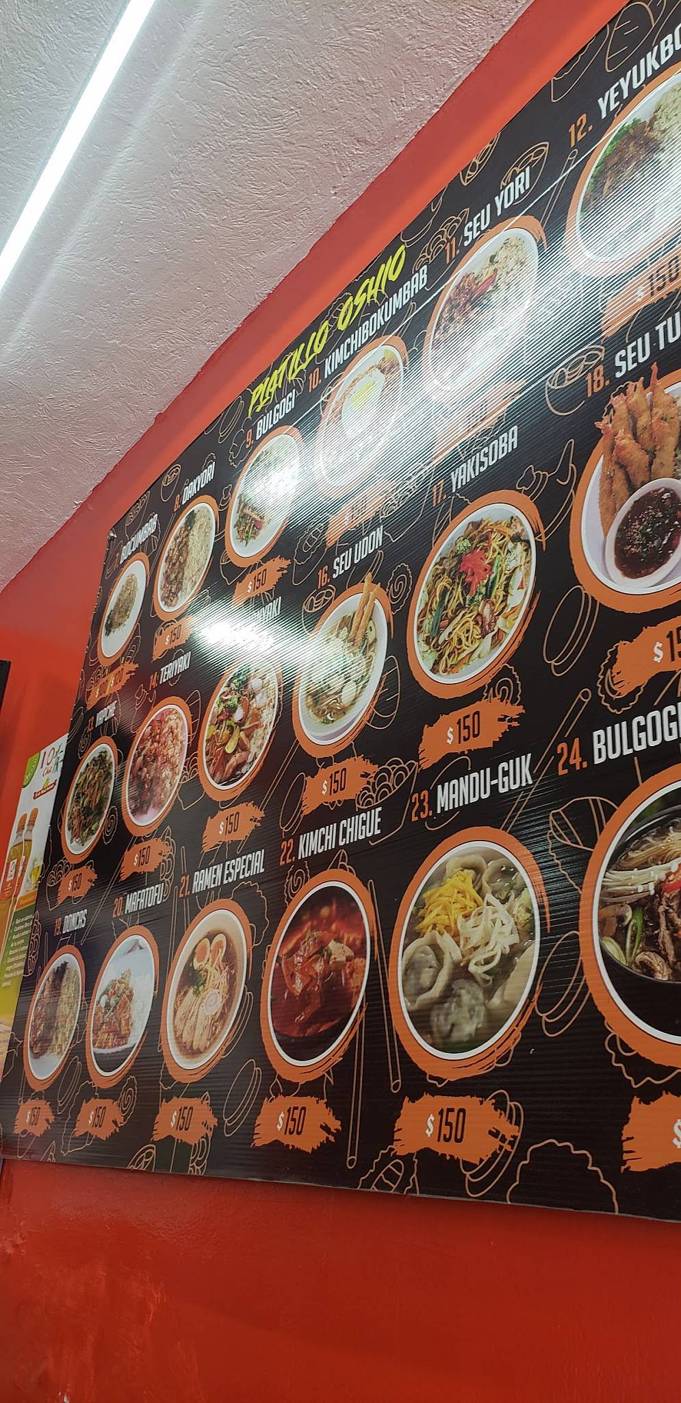 Carta del restaurante Oshio Korean & Japanese Food, Guadalajara